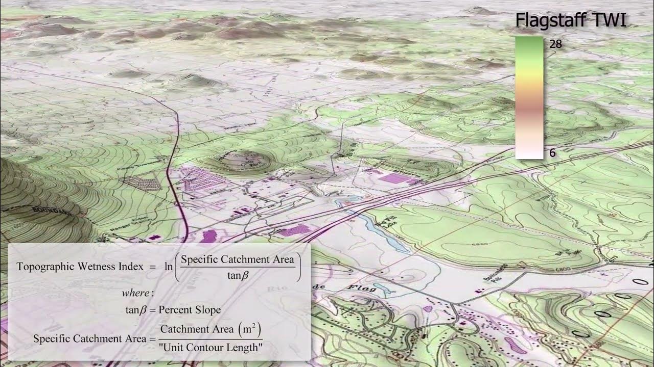 Hydrology in ArcGIS Pro, Lab Exercise 10: The Topographic Wetness Index (TWI) - YouTube