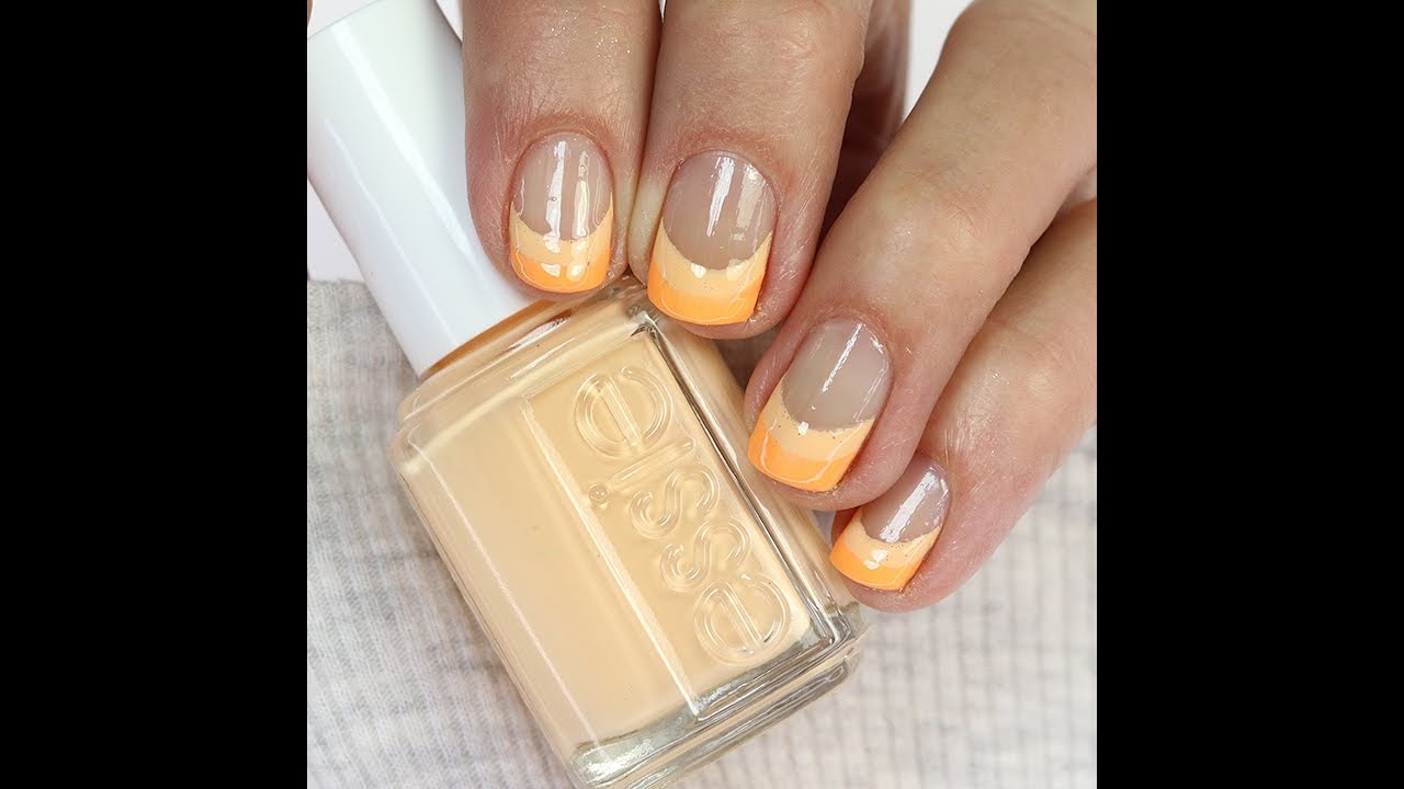 Nail Tutorial: Sunny French Design - YouTube