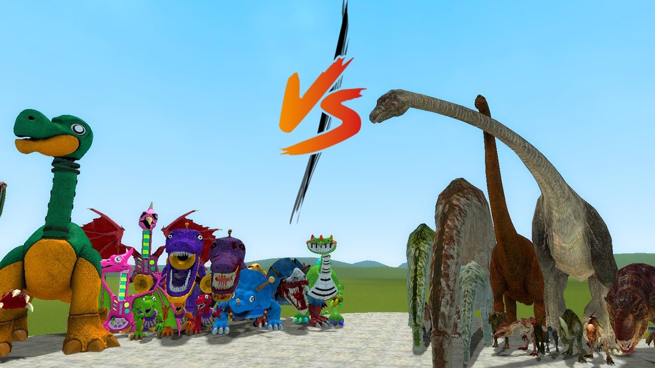 PIANOSAURUS FAMILY VS REAL DINOSAURS In Garry's Mod! - YouTube