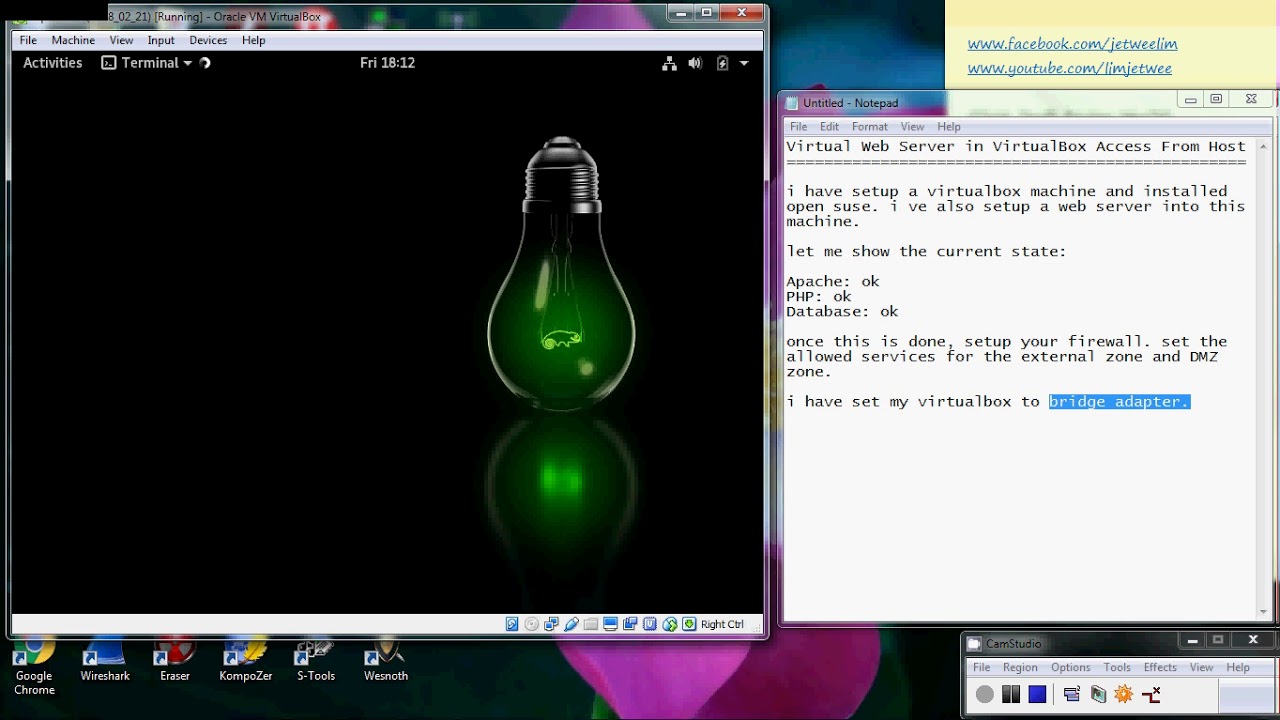 VirtualBox SuSe Web Server Access From Host Machine - YouTube