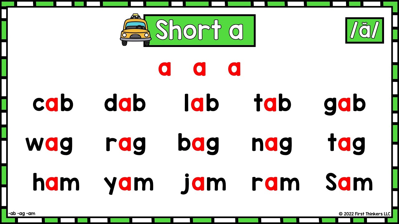 CVC Word Practice Kindergarten and 1st Grade | Short A Backward ...