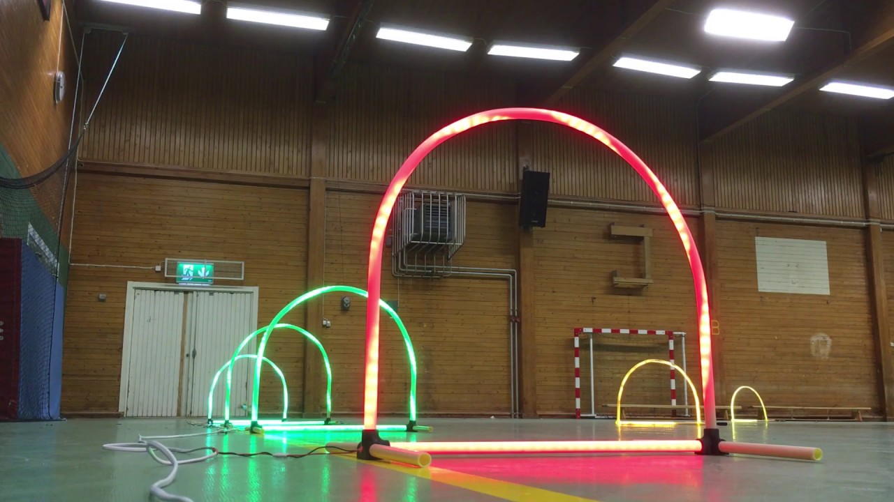 Drone racing LED gates - YouTube
