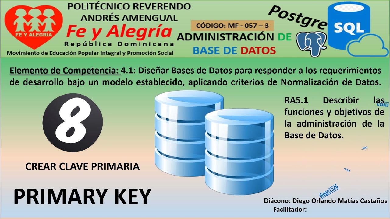 CREAR CLAVE PRIMARIA EN POSTGRESQL - YouTube