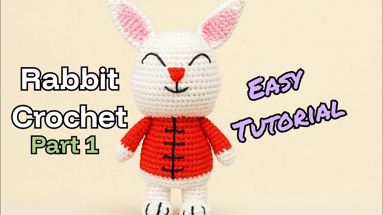 rabbit crochet chinese new year - part1 - YouTube