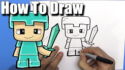 How to draw Minecraft - YouTube
