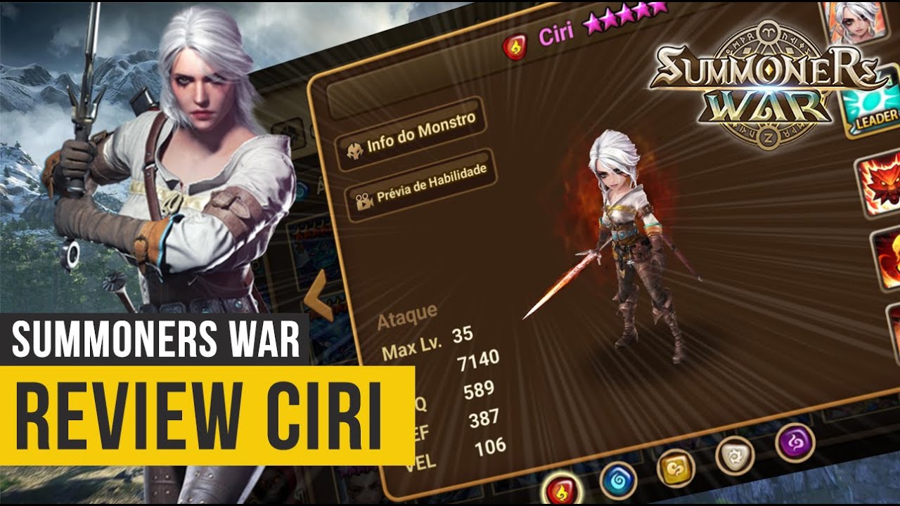 A Melhor Família da Collab? Review da Ciri - Summoners War - YouTube