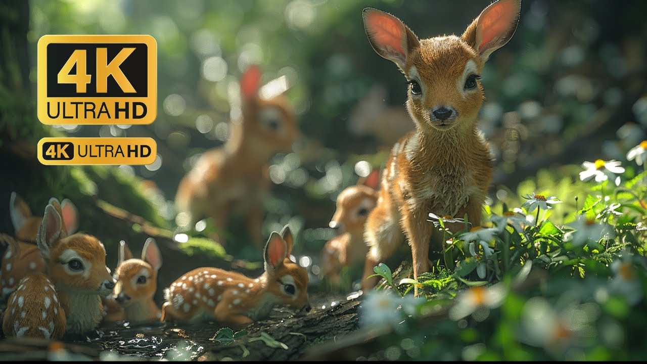 CUTE BABY ANIMALS - 4K ULTRA HD - With Nature Sounds (Colorfully ...