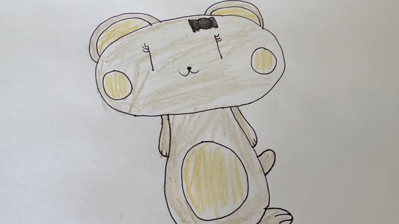 How to Draw: Goldy the Golden Teddy Bear - YouTube