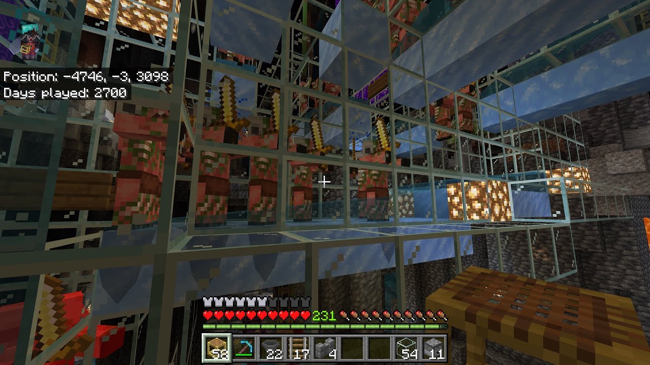 Minecraft Bedrock Gold Farm and Experience Farm tutorial in Survival ...