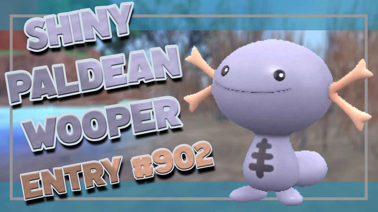 Shiny Paldea Wooper from SV Outbreaks! Shiny Living Dex #902! - YouTube
