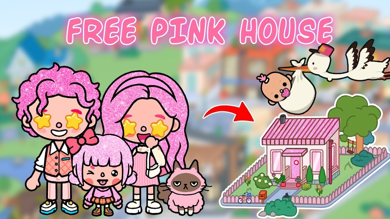 ALL FREE 🎀 How to Build a Pink Free House in Toca Boca 🌸💖Toca Boca ...