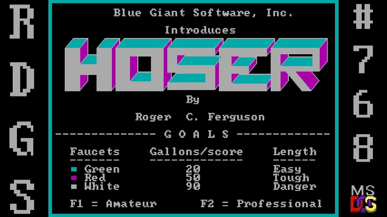 Random DOS Game Show #768: Hoser (1982) - YouTube