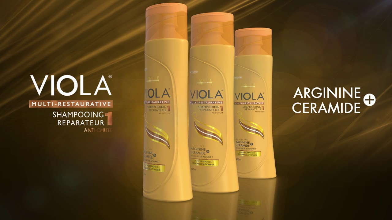 SHAMPOING REPARATEUR VIOLA #ARGININE + CERAMIDE - YouTube