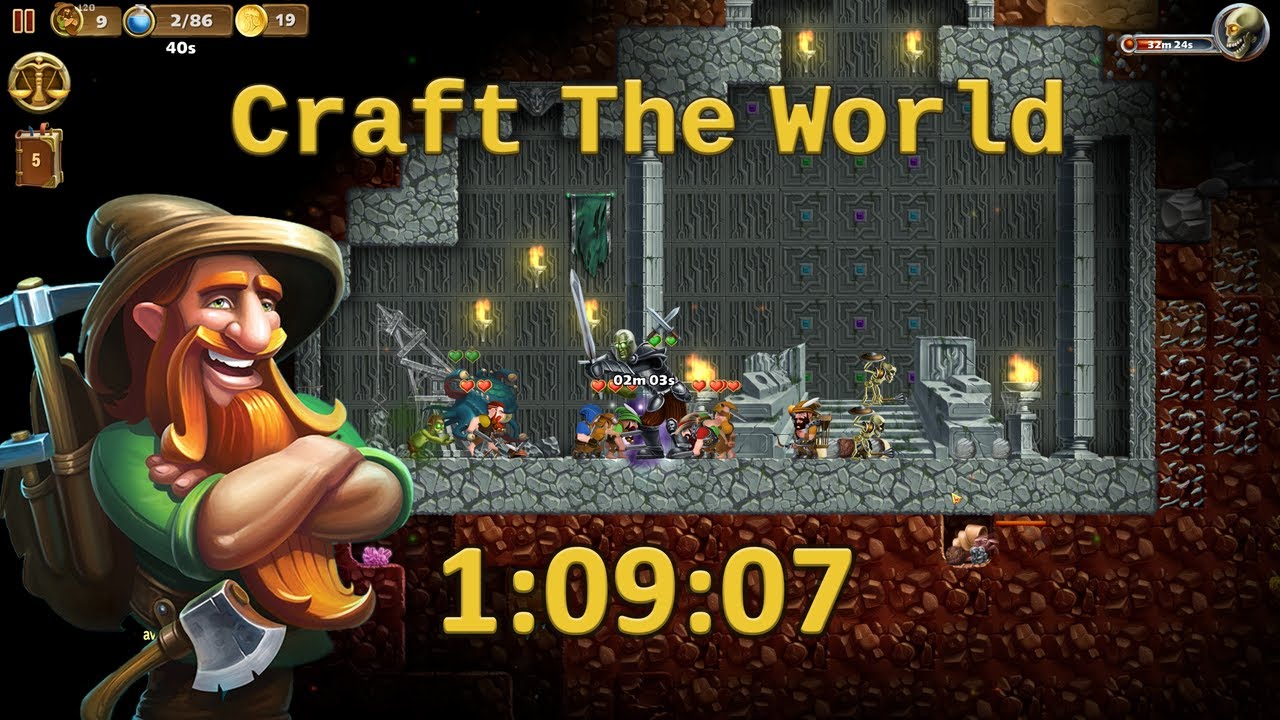 Craft The World Speedrun - Level 1 in 1:09:07 - YouTube