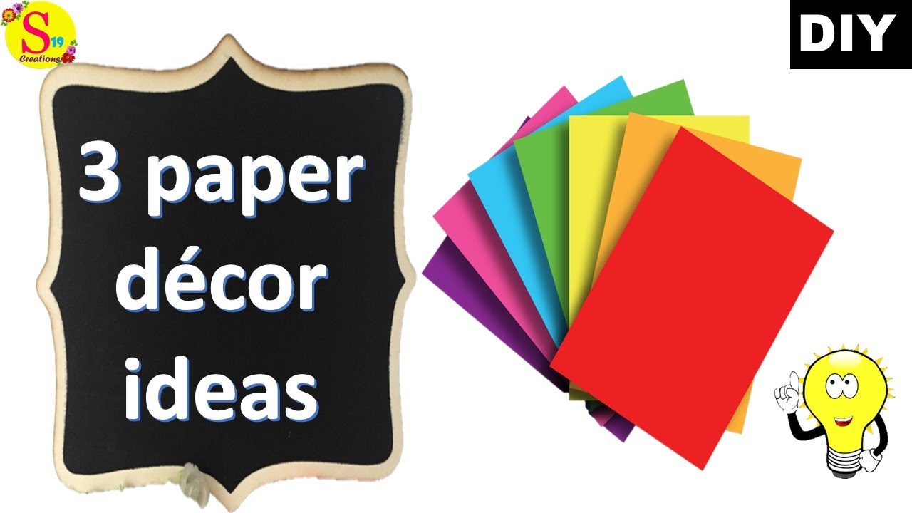 Paper crafts | 3 Home decor ideas that you can make at home |diy home ...