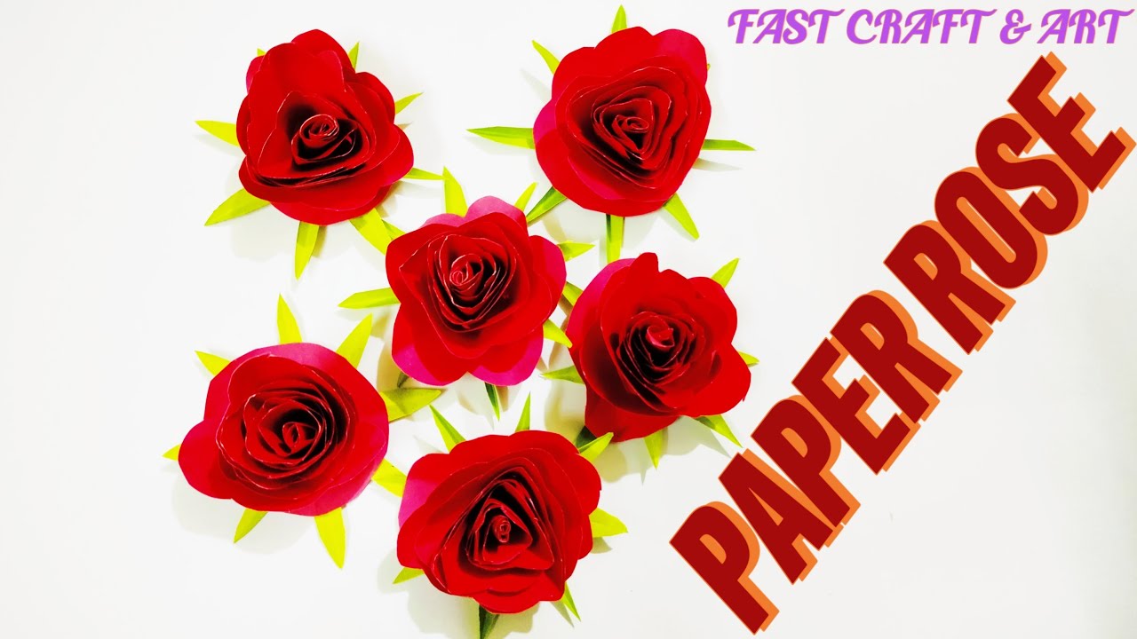How To Make Realistic Paper Rose Flower || DIY Paper Rose || Paper Rose ...