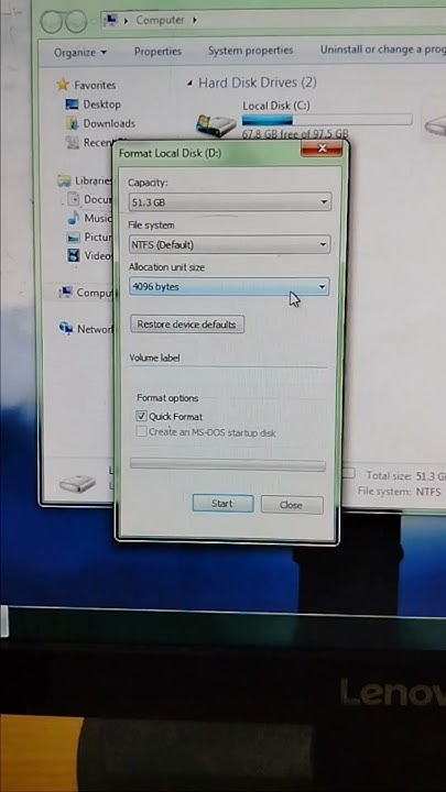 Hard Disk Format Kaise kare #windows #shorts # #computer #shortvideo - YouTube