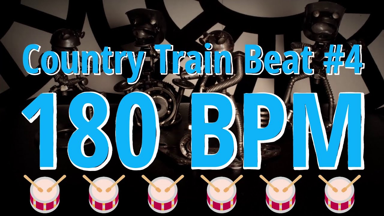 180 BPM - Country Train Beat #4 - 4/4 #DrumBeat - #DrumTrack - # ...