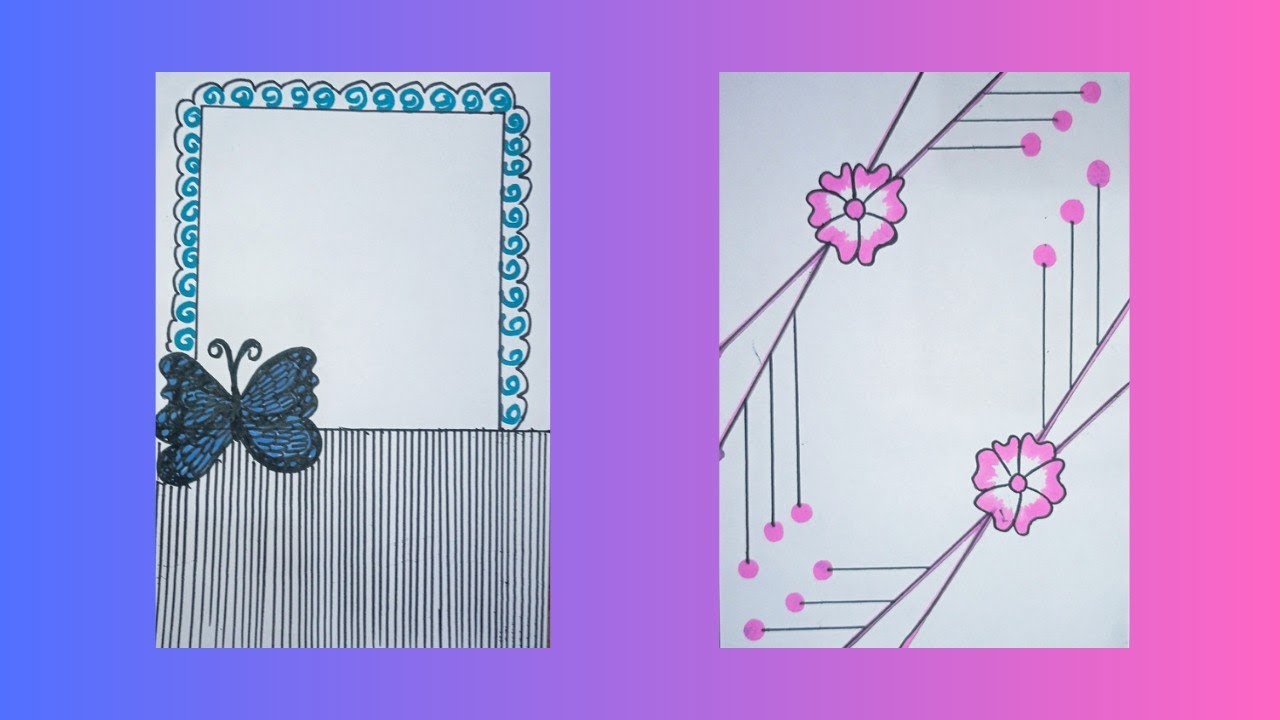 Assignment front page design |Border design for project |Cute Project ...