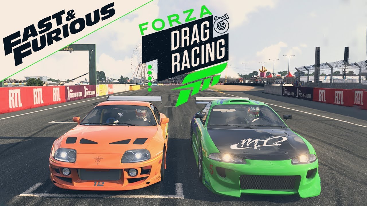 Forza Drag Racing - Toyota Supra Mitsubishi Eclipse 🚦 - YouTube