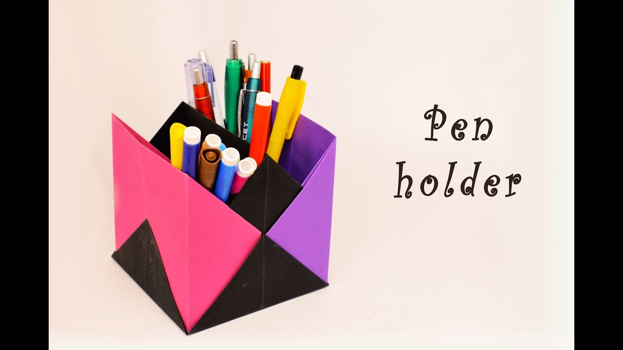 Origami Pen Stand | Pen Holder | Craft Ideas - YouTube