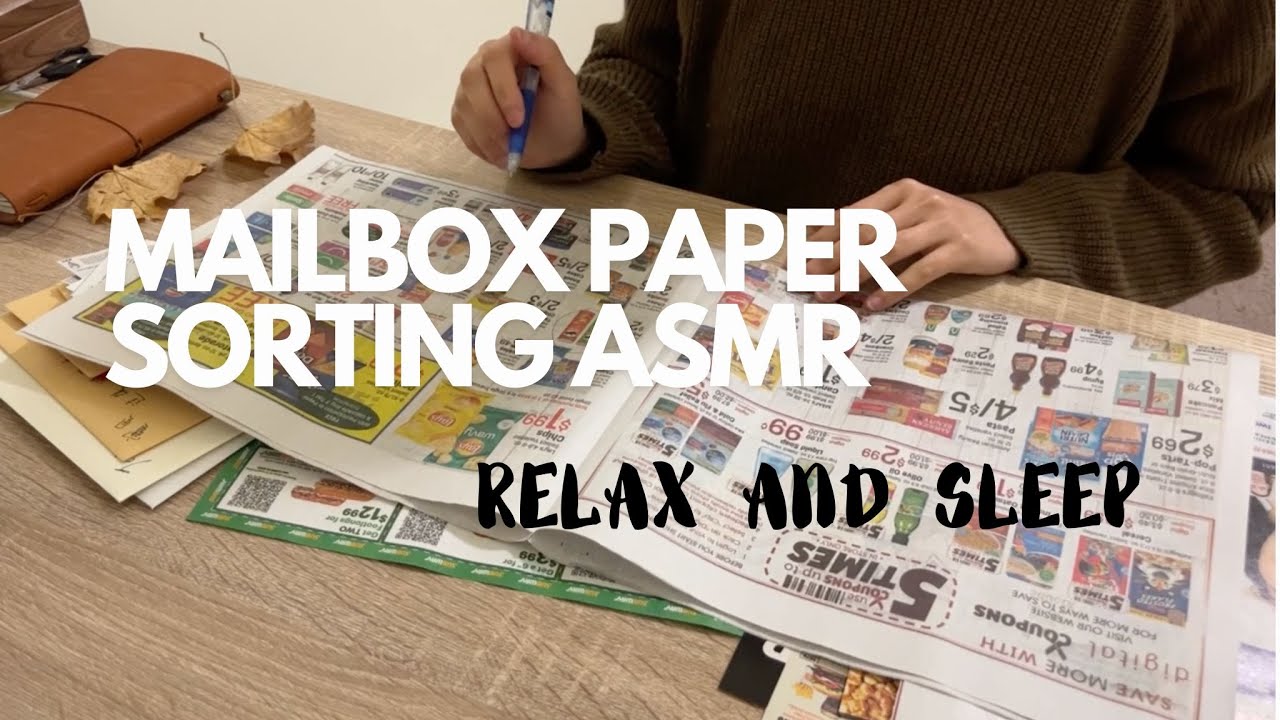 Mailbox Paper Sorting ASMR / Relax and Sleep (no talking) - YouTube