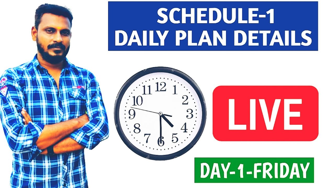 SCHEDULE-1 DAY-1 PLAN 🎯GOOD MORNING🎯 LIVE - 4.30 AM - YouTube