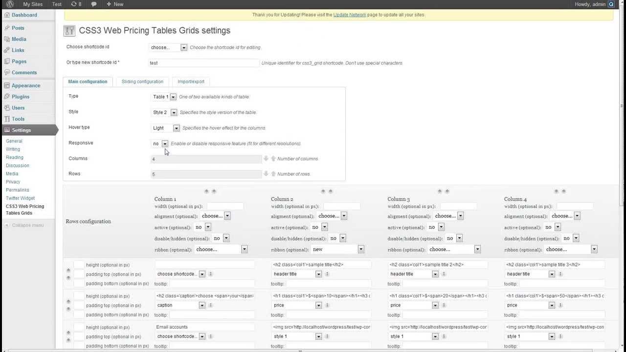 [WordPress Plugin] CSS3 Responsive Web Pricing Tables Grids - YouTube