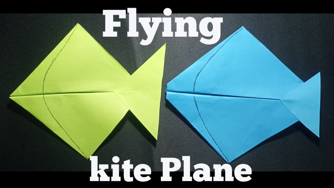 How to make a paper kite plane, flying notebook kite airplane, new ...