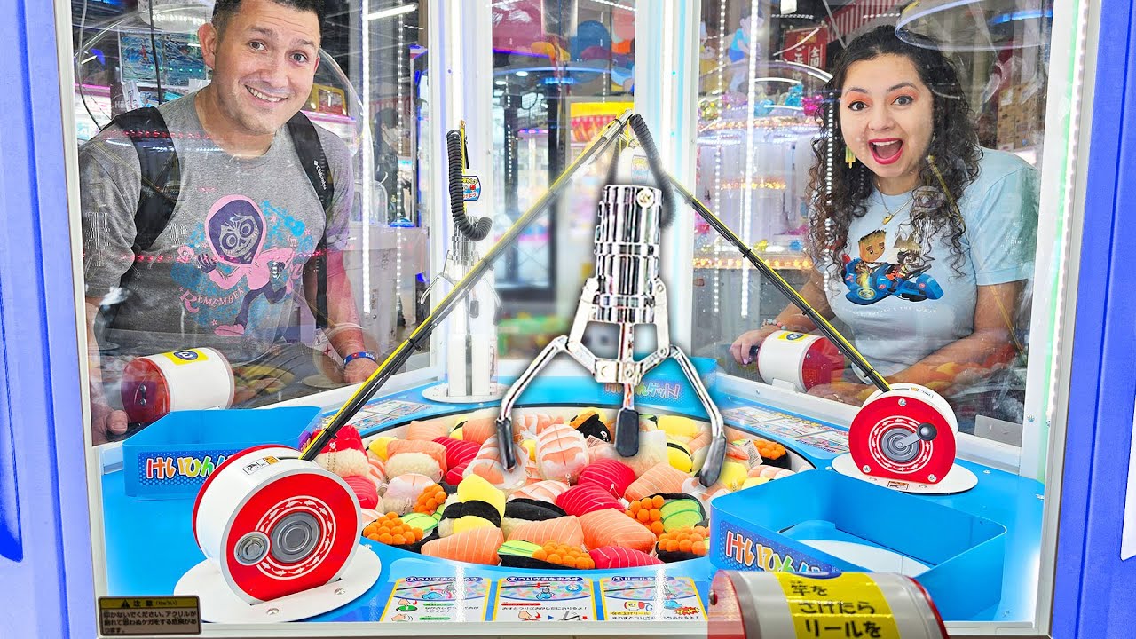 FISHING Claw Machine in Japan?! WE have to play it! - YouTube