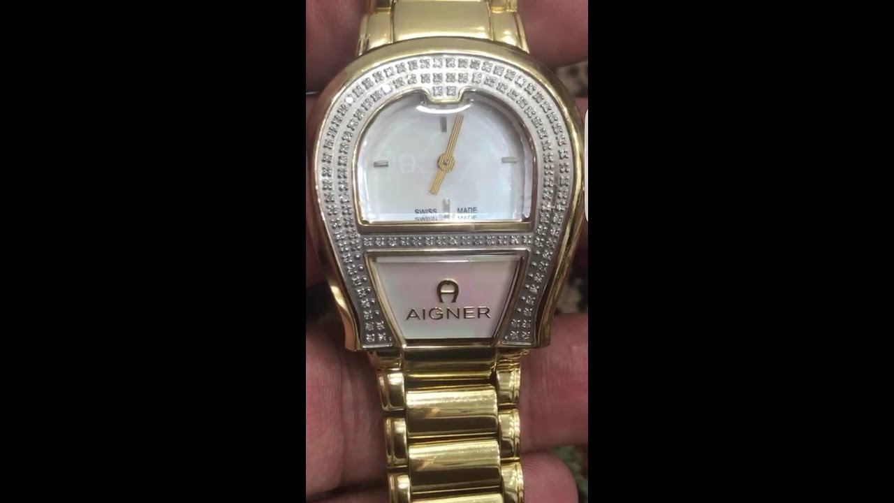 Aigner Swiss Real Diamond Watch - YouTube