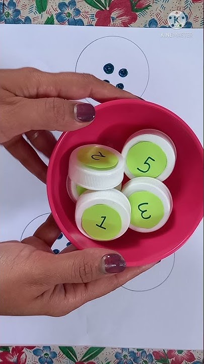Math Number activity with bottle caps# shorts. - YouTube