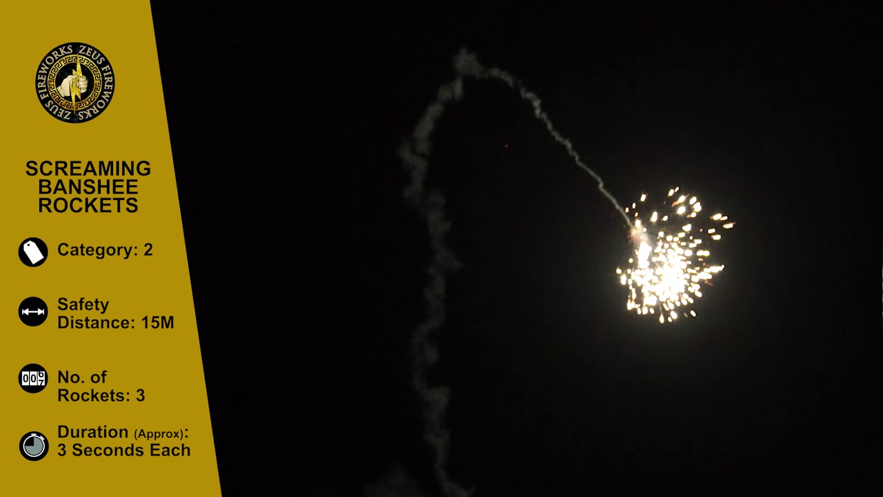 Screaming Banshee | Rockets | Zeus Fireworks 194K - YouTube