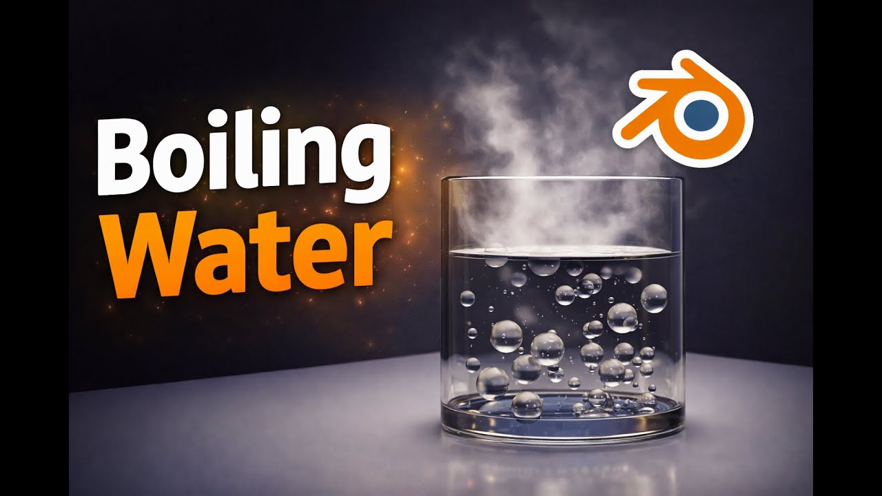 How to Make Realistic Boiling Water in Blender | Bubbles, Smoke & Waves ...