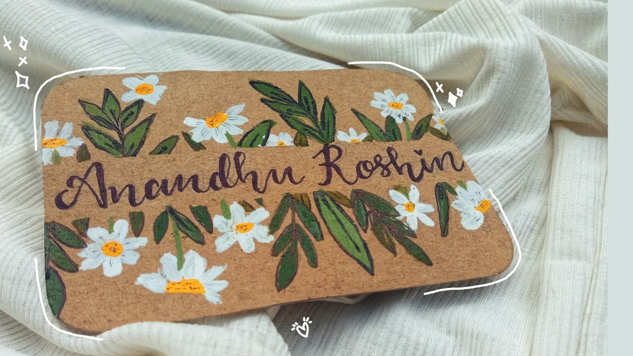 DIY Name Card | DIY Floral Card | How To Paint Daisies | Do With Me DIY ...