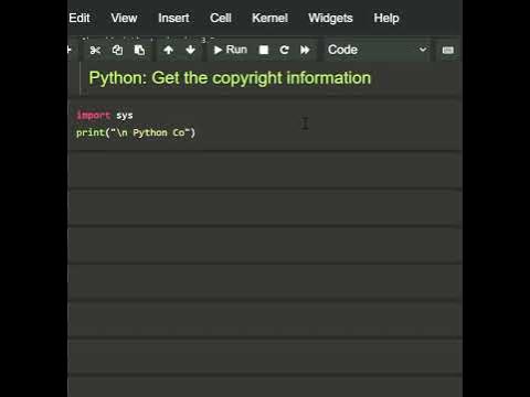 Get the copyright information using python Language - YouTube