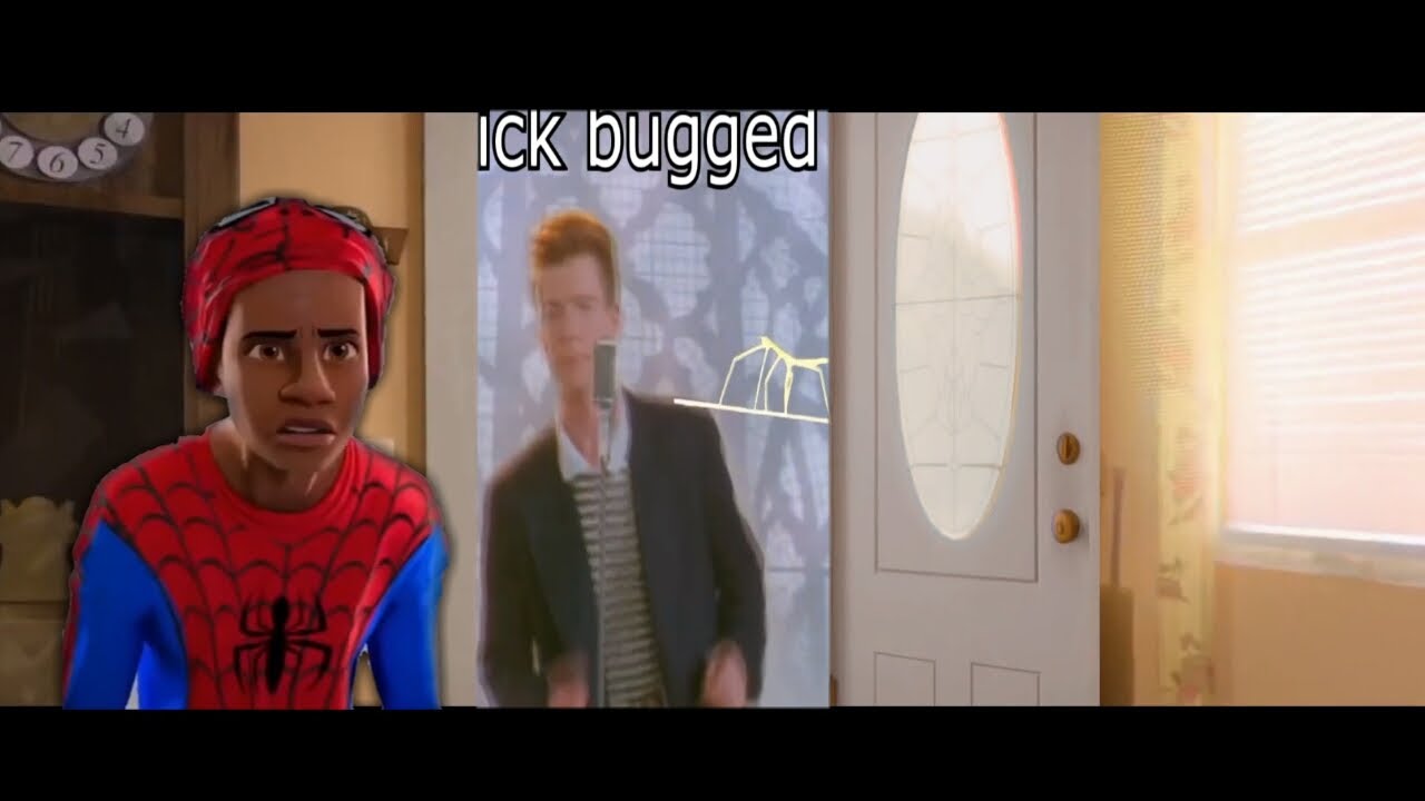 Rick Astley meets Spiderman with stick bugged LOL - YouTube