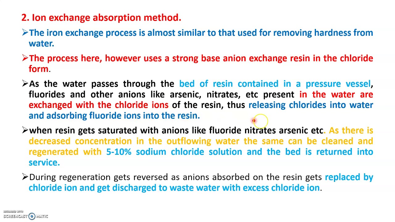 fluoridation and Defluoridation - YouTube