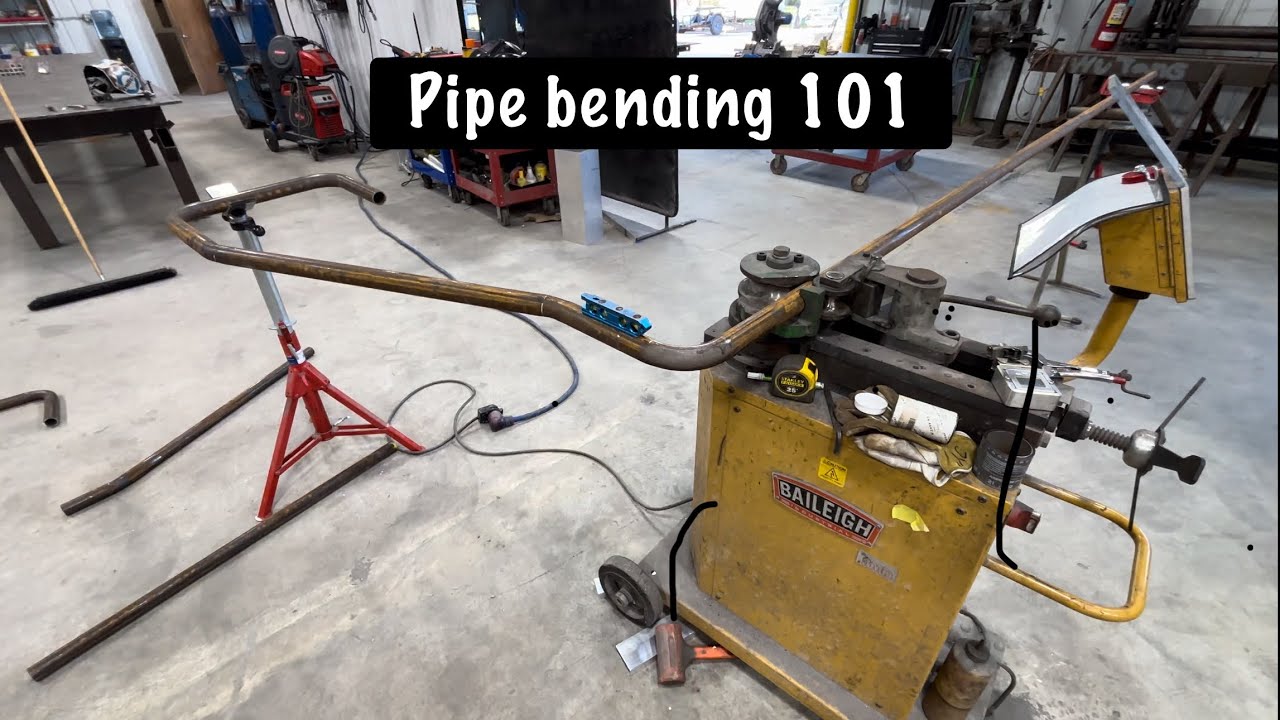 How I layout and bend pipe into hand rails - YouTube