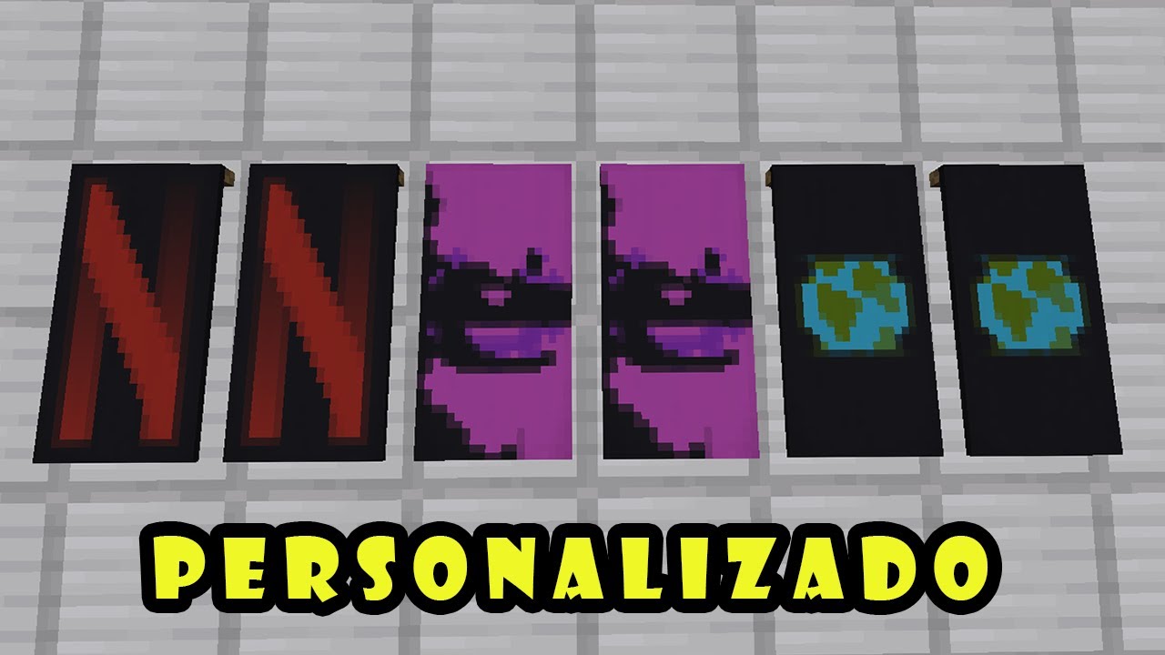 Como fazer BANNER PERSONALIZADO no minecraft - YouTube
