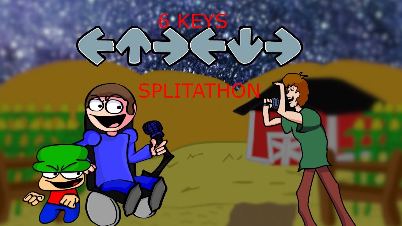 Friday Night Funkin' vs Dave and Bambi SPLITATHON but with 6 Keys ...