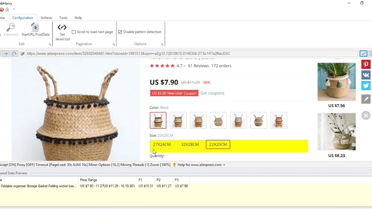 How to capture a user defined number of variant price data from ...