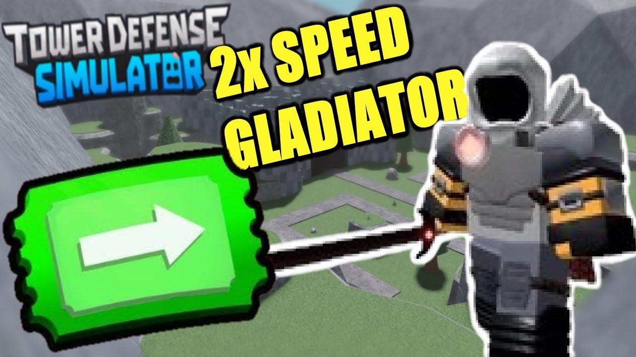 TDS but with 2x SPEED and GLADIATOR | Tower Defense Simulator | Roblox ...