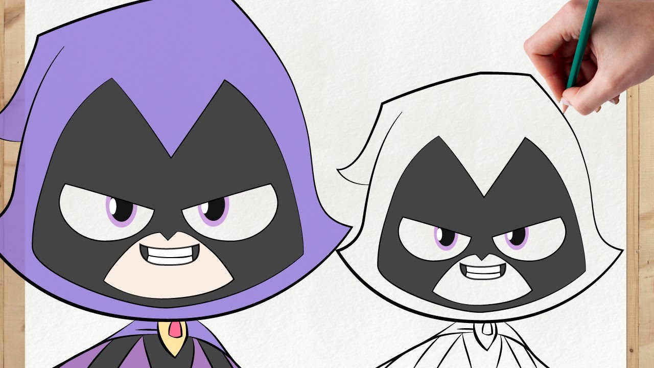 Cómo Dibujar a RAVEN 🔮 | Teen Titans Go! | Tutorial de Dibujo Paso a ...