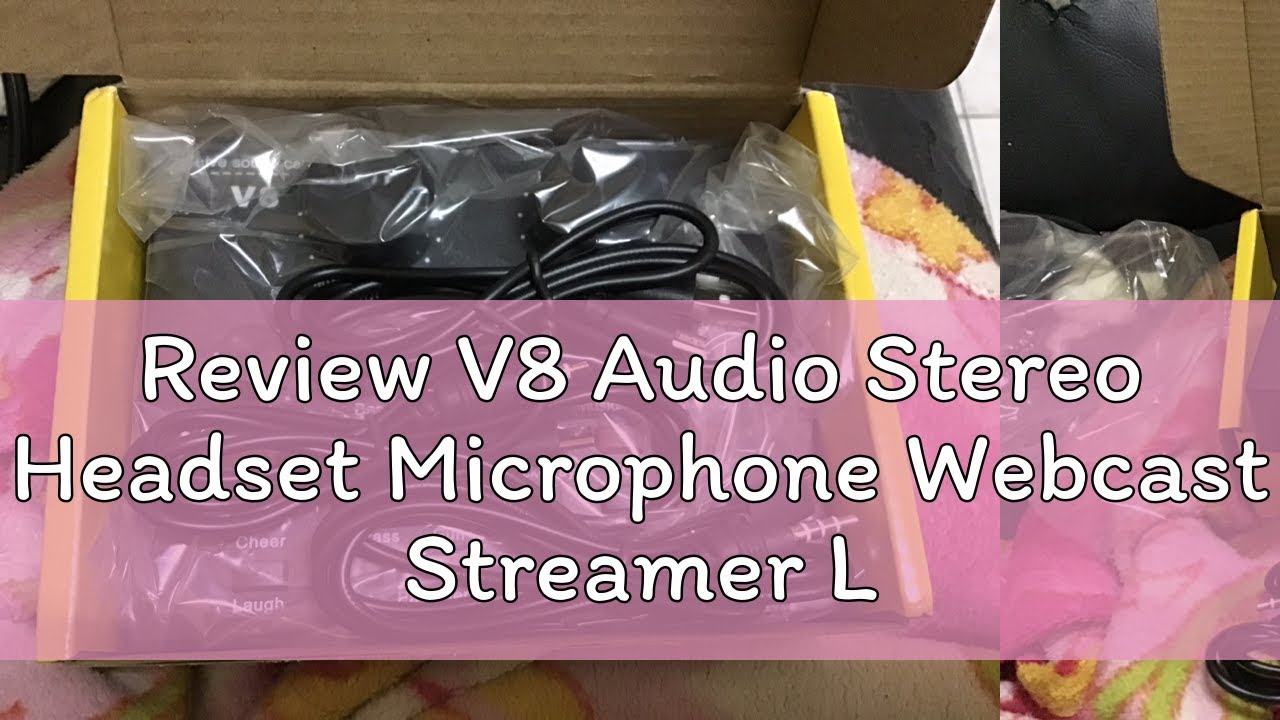 Review V8 Audio Stereo Headset Microphone Webcast Streamer Live Sound ...