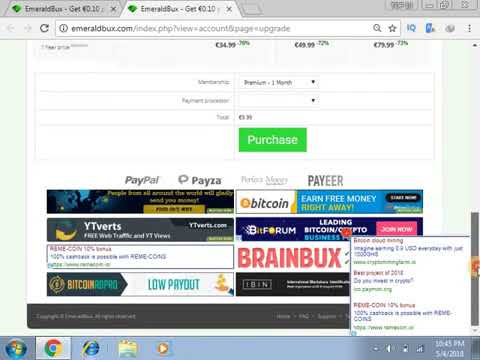 EMERALD BUX Get €0.10 per click Instant Payout at €0 earn euro ptc ...