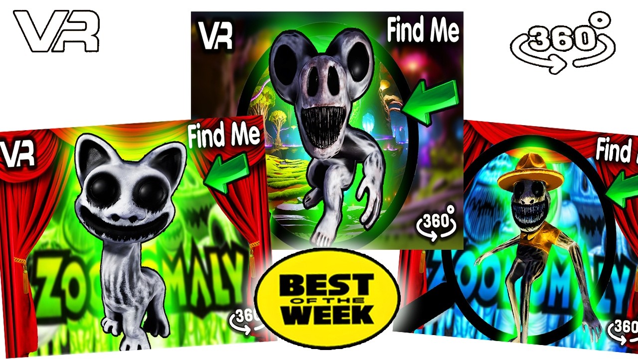 Challenge 360 VR🔍FIND Smile Cat & Koala & Zookeeper from Zoonomaly ...
