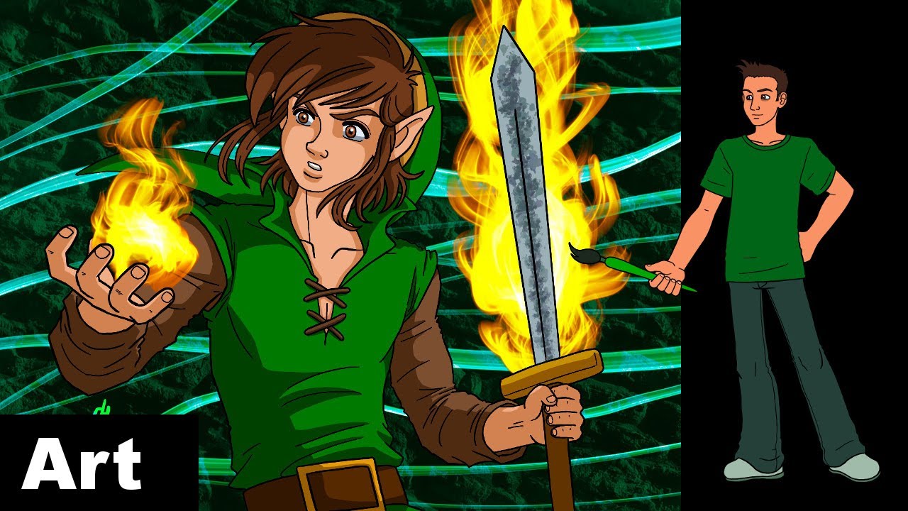 Art | Nintendo's The Legend of Zelda: The Adventure of Link: Link - YouTube