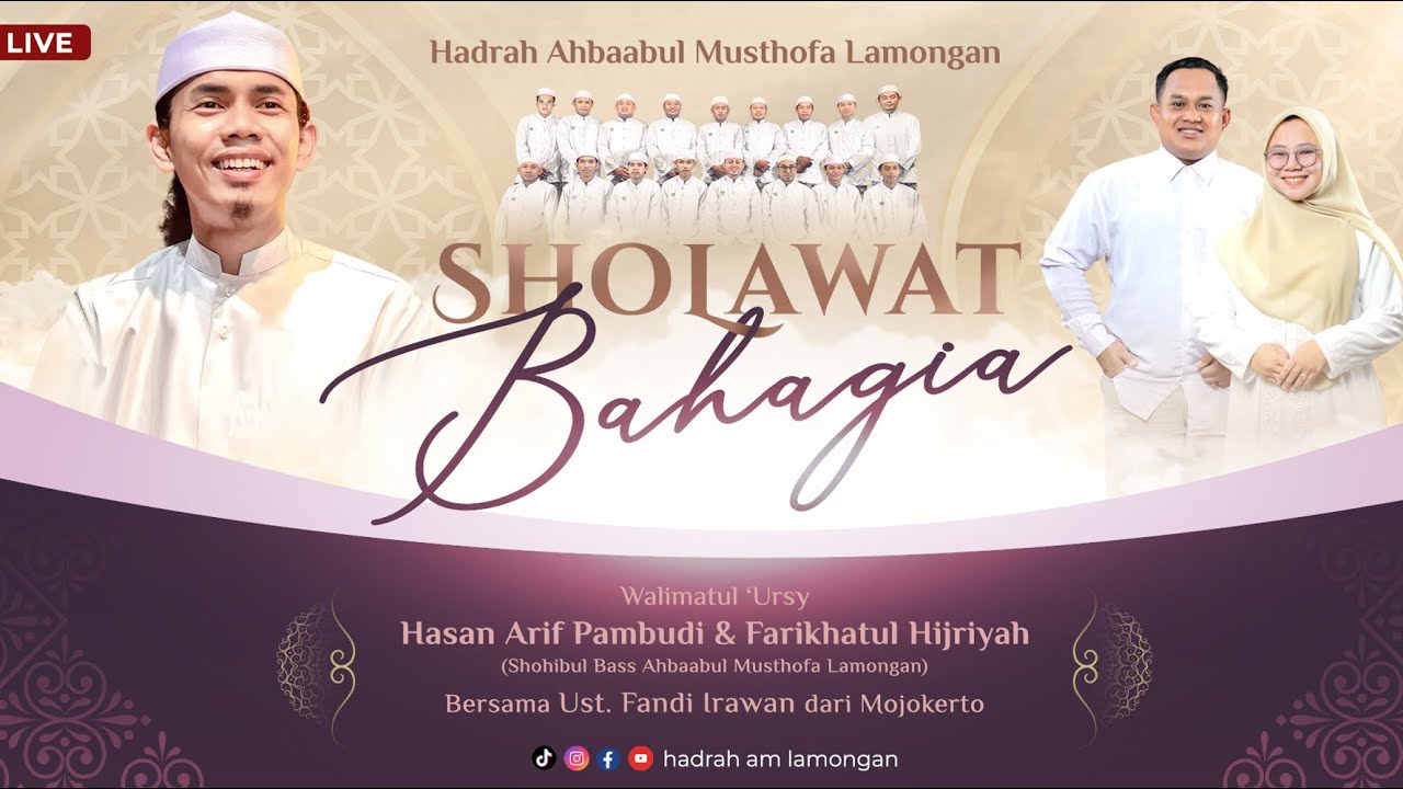 🔴LIVE SHOLAWAT BAHAGIA BERSAMA UST. FANDI IRAWAN DAN HADRAH AM LAMONGAN - YouTube