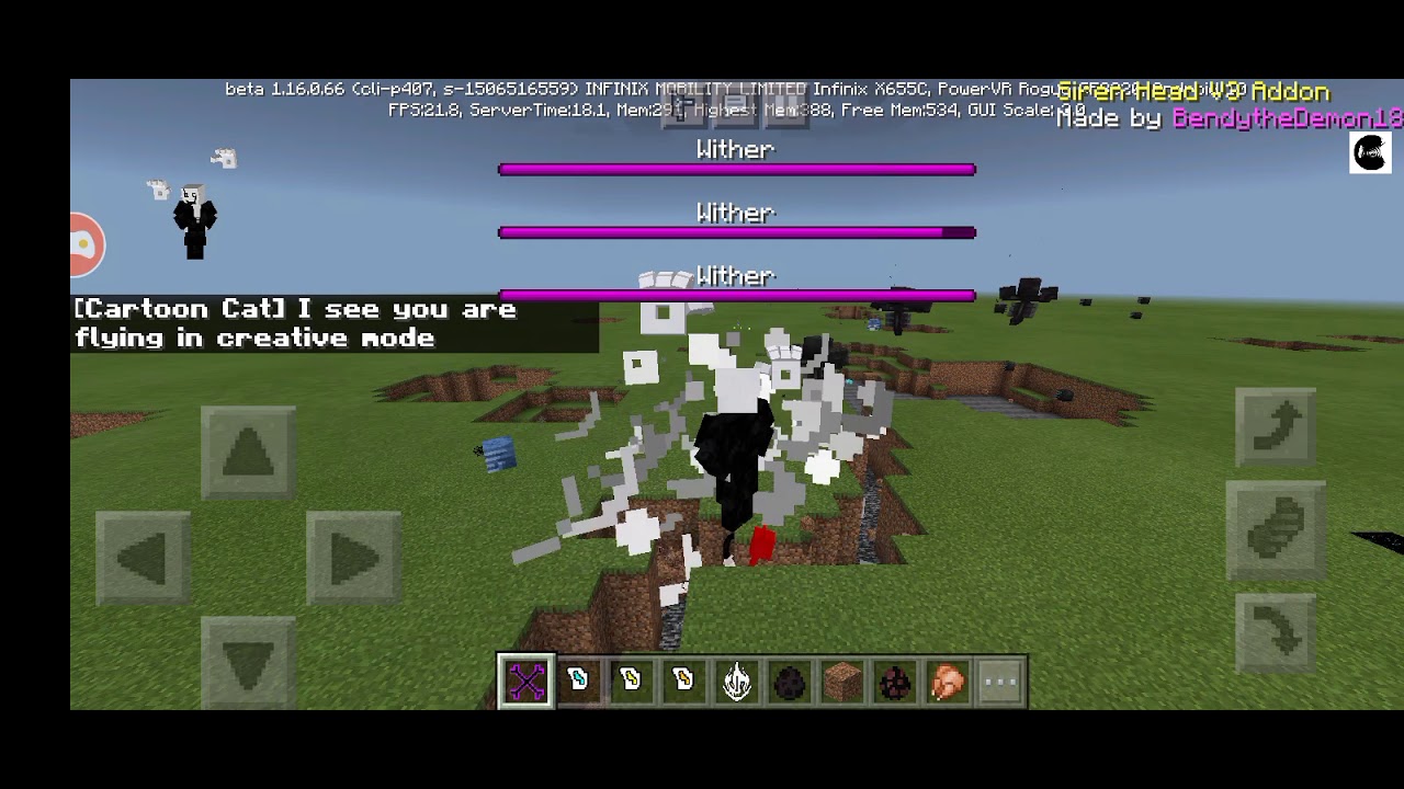 Minecraft,but cartoon cat is a healer for wither - YouTube